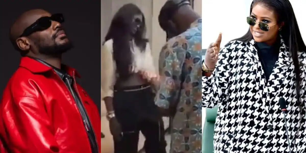 Heartwarming moment 2Face proposes to new lover, Hon. Natasha (Video)